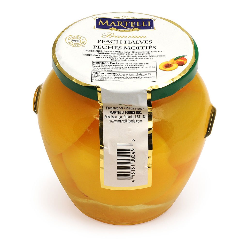 Martelli Premium Peach Halves - Martelli Foods Inc.